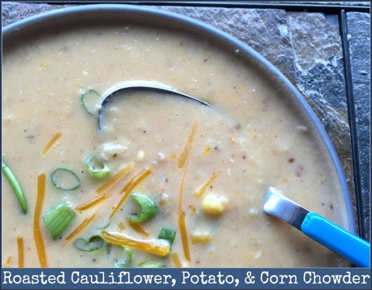 Roasted Cauliflower, Potato, and Corn Chowder