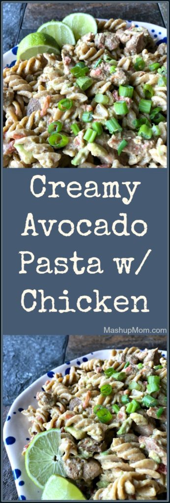 Creamy Avocado Pasta with Chicken