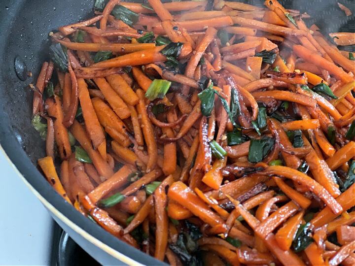 Carrot Stir Fry with Green Onions