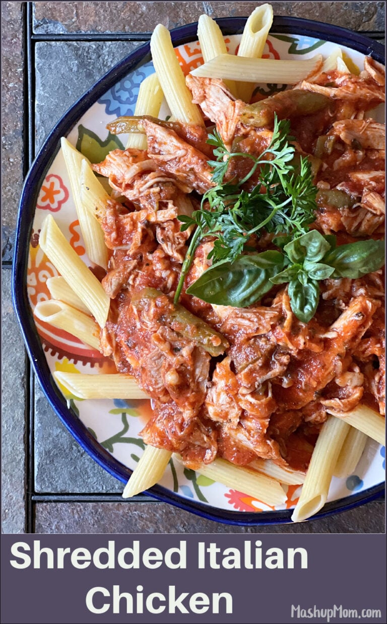 Shredded Italian Chicken (Instant Pot or slow cooker)